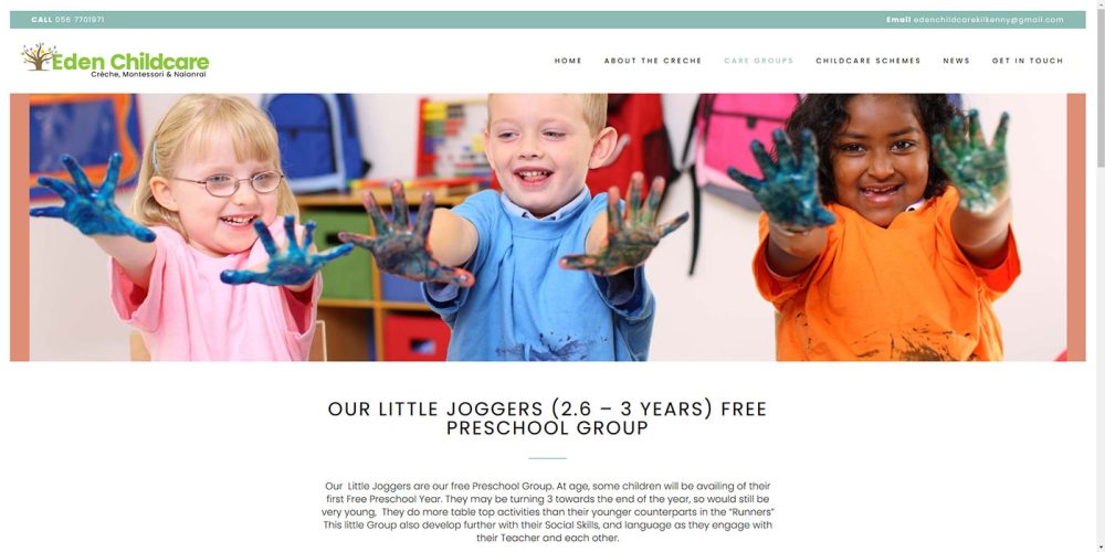 Eden Childcare Kilkenny – Intrade Web Design Kilkenny